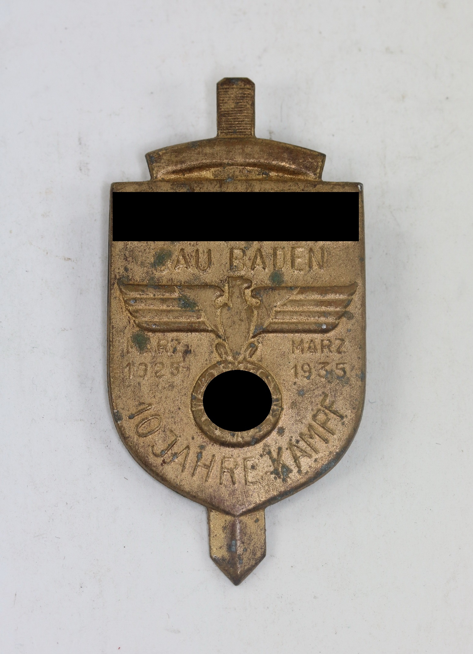 Abzeichen, NSDAP Gau Baden 10 Jahre Kampf März 1925 März 1935