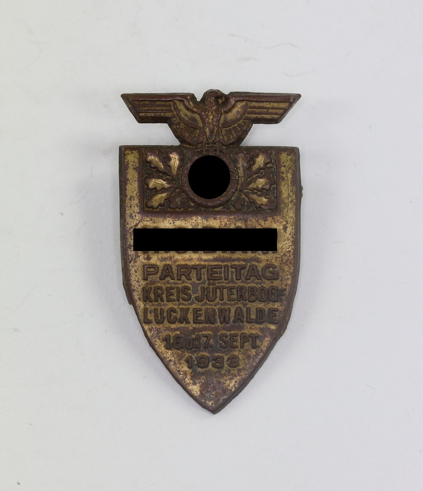 Abzeichen, NSDAP Parteitag Kreis Jüterbog Luckenwalde 16. u. 17. Sept. 1933