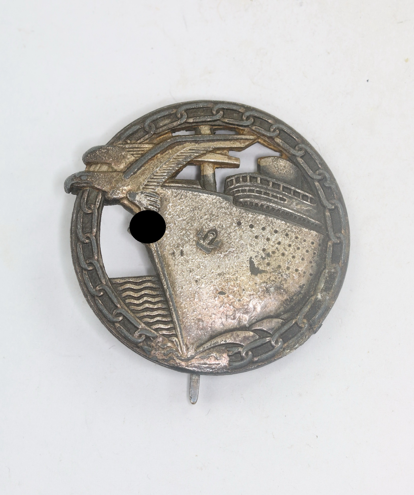 Blockade runner badge, Schwerin Berlin station (zinc)